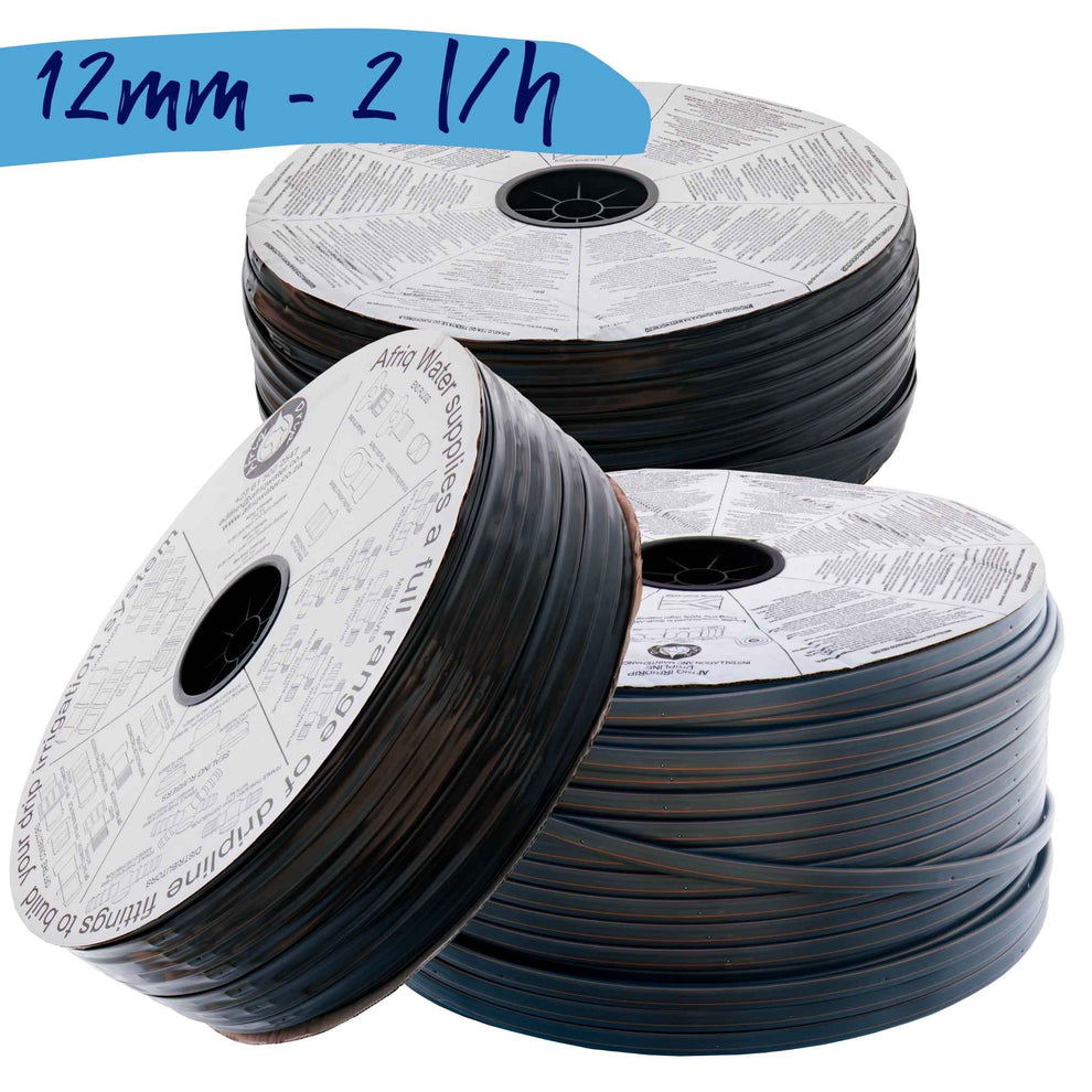 Afriq Drip 12mm OD Non-PC Dripline Irrigation Rolls 2 l/h – Irrigation ...