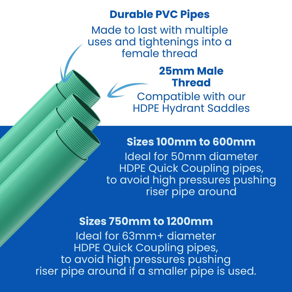 Afriq Water Quick Coupling HPDE Sprinkler Irrigation Riser Pipes ...