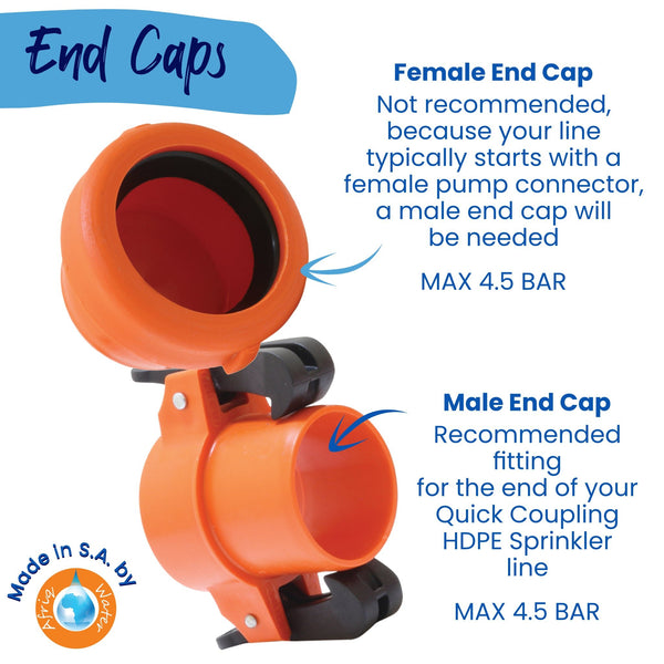 Afriq Water Quick Coupling HPDE Sprinkler Irrigation End Caps ...